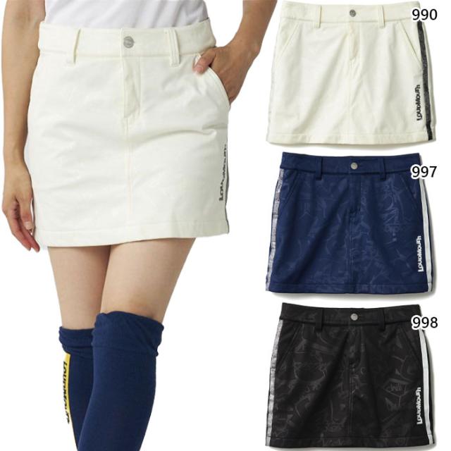ラウドマウス レディース 蓄熱4WAYストレッチボンディング 無地スカート ゴルフウェア ボトムス ストレッチ 防風 ショート丈 ホワイト 白 ブラック 黒 ネイビー 送料無料 LOUDMOUTH 774354