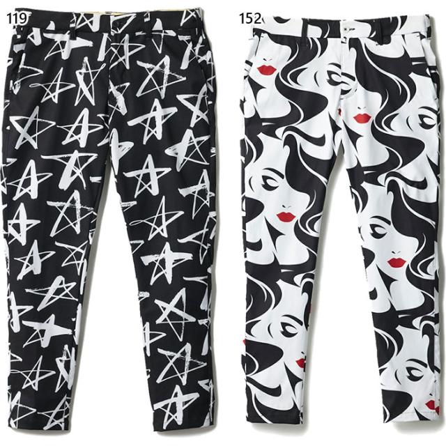 ラウドマウス メンズ ストレッチツイル 柄テーパードアンクル丈ロングパンツ ゴルフウェア ボトムス UVカット 送料無料 LOUDMOUTH 774301