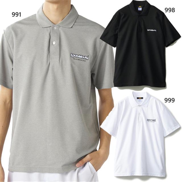 ラウドマウス メンズ レディース ベーシックポロシャツ ゴルフウェア トップス 半袖 ホワイト 白 ブラック 黒 グレー 灰色 送料無料 LOUDMOUTH 775505