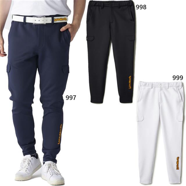 ラウドマウス メンズ ダンボールニット ジョガーパンツ ゴルフウェア ボトムス UVカット ホワイト 白 ブラック 黒 ネイビー 送料無料 LOUDMOUTH 775304