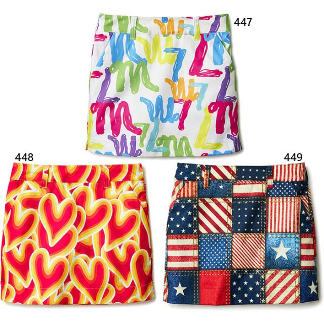 ラウドマウス レディース 柄スカート ゴルフウェア ボトムス 吸汗速乾 UVカット 送料無料 LOUDMOUTH 775351