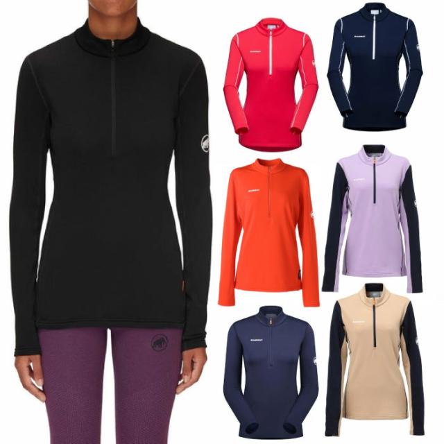 マムート レディース エナジー ミッドレイヤー ハーフジップ プルオーバー Aenergy ML Half Zip Pull AF Women アウトドアウェア トップス ブラック 黒 ネイビー レッド 赤 ベージュ パープル 送料無料 Mammut 1016-01130