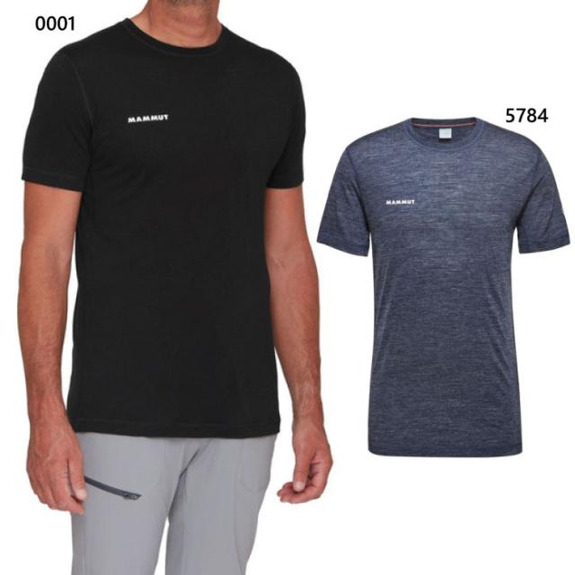 マムート メンズ ツリー ウール ファーストレイヤー Tシャツ アウトドアウェア トップス 半袖 ロゴ ブラック 黒 送料無料 Mammut 1017-06660