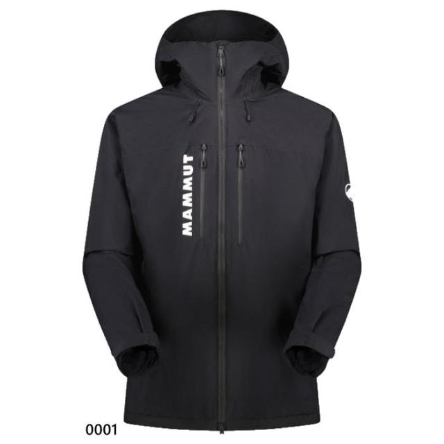 マムート メンズ フリーフライト ハードシェル サーモ フーデッド ジャケット アジアンフィット アウトドアウェア トップス 防寒 保温 軽量 防水 ブラック 黒 送料無料 Mammut 1010-30960