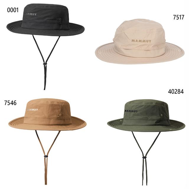 マムート メンズ レディース ハイキング アドベンチャー ハット アジアンフィット アウトドア用品 帽子 耐久撥水加工 ブラック 黒 送料無料 Mammut 1191-02000