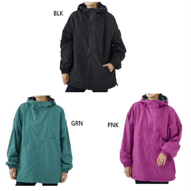 オーシャンパシフィック レディース フリース×タフタ リバーシブル2wayブルゾン カジュアルウェア トップス マウンテンパーカー フルジップ ブラック 黒 ピンク グリーン 緑 送料無料 Ocean Pacific OP 553213