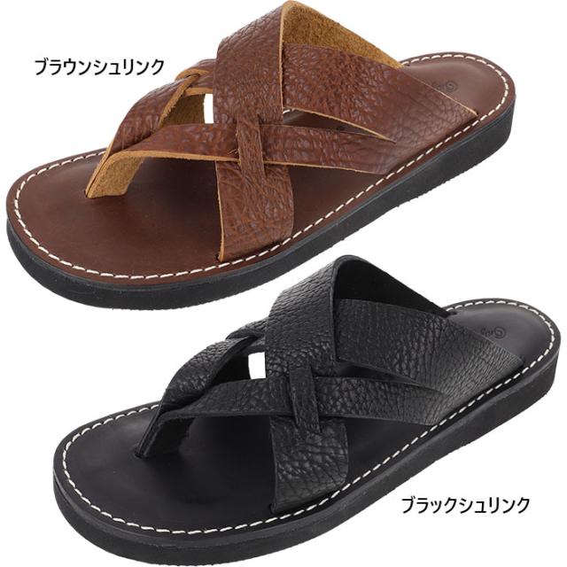 オーガニックハンドルーム メンズ ドゥビー DUBI フラップサンダル シューズ レザー 本革 ブラック 黒 ブラウン 茶色 送料無料 Organic handloom OH021492 OH021493