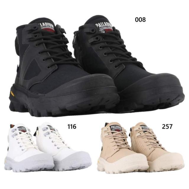 パラディウム メンズ レディース パラライダー ジップ ウォータープルーフ PALLARIDER ZIP WPA スニーカー シューズ 紐靴 カジュアル ハイカット ホワイト 白 ブラック 黒 カーキ 送料無料 PALLADIUM 79542