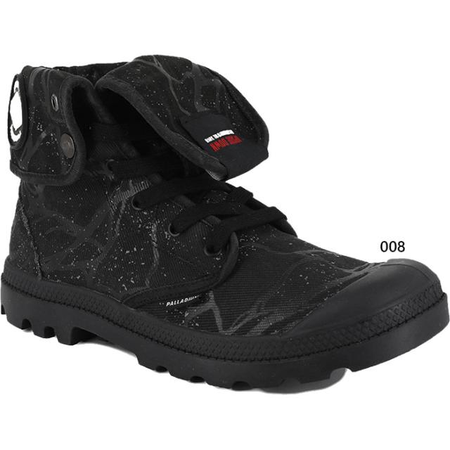 パラディウム メンズ Stranger Things 限定コラボ バギー ホッパー トンネル BAGGY HOPPER TUNNELS スニーカー シューズ 紐靴 ハイカット ブラック 黒 送料無料 PALLADIUM 04625