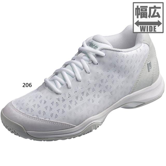 4E相当 プリンス メンズ レディース ワイド ライトアドバンス WIDE LITE ADVANCE CG テニスシューズ クレー グラスサンド用 日本ソフトテニス連盟公認 ホワイト 白 送料無料 prince DPS402