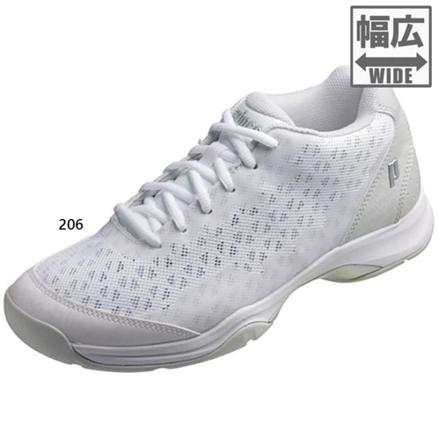 サイズ：26.0cm プリンス メンズ レディース ワイド ライトアドバンス WIDE LITE ADVANCE HC テニスシューズ ハード カーペット用 ホワイト 白 送料無料 prince DPS422