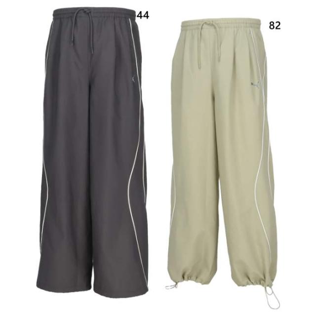 プーマ レディース TRN EDGE ウラメッシュライナーウーブン PT フィットネス トレーニングウェア ボトムス ロングパンツ グレー 灰色 送料無料 PUMA 527990