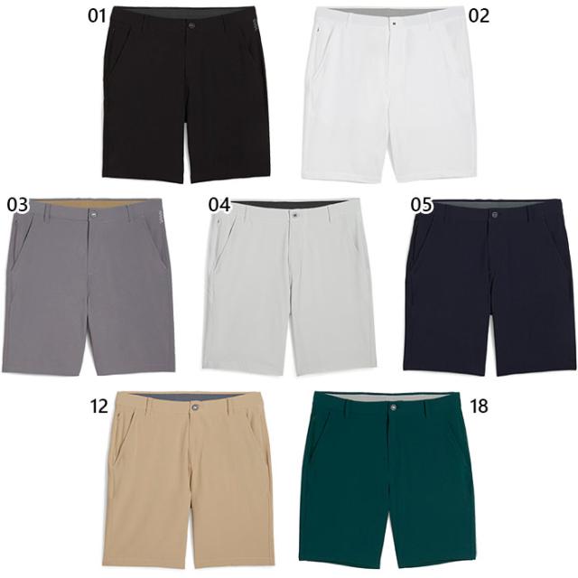 プーマゴルフ メンズ 101 ソリッド ショーツ 9 ゴルフウェア ボトムス パンツ ストレッチ 吸水速乾 ホワイト 白 ブラック 黒 グレー ネイビー ブラウン 茶色 灰色 送料無料 Puma Golf 627817