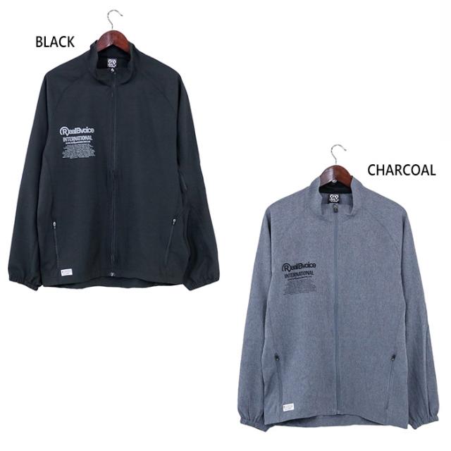 リアルビーボイス メンズ レディース RBV インテル ドライ ストレッチ トラック ジャケット カジュアルウェア トップス ブラック 黒 グレー 灰色 送料無料 RealBvoice 10481-12011