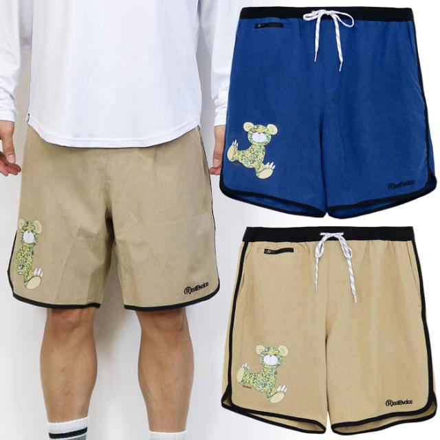 リアルビーボイス メンズ レディース アーミー ベア ハイブリッド ストレッチ ショーツ ハーフパンツ ボトムス 水陸両用 海 ビーチ プール ネイビー ベージュ 送料無料 RealBvoice 10511-12024