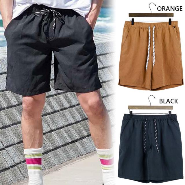 リアルビーボイス メンズ ノー パンツ スタイル 252 ドライ ストレッチ ショーツ カジュアルウェア ズボン ボトムス 水陸両用 吸水速乾 ブラック 黒 オレンジ 送料無料 RealBvoice 10511-12038