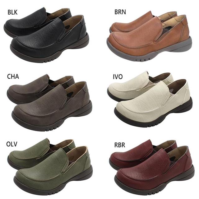 リゲッタ レディース EVAサイドゴアシューズ スリッポン ローヒール ハンズフリーシューズ ホワイト 白 ブラック 黒 グレー ブラウン カーキ 茶色 灰色 送料無料 RegetA R328