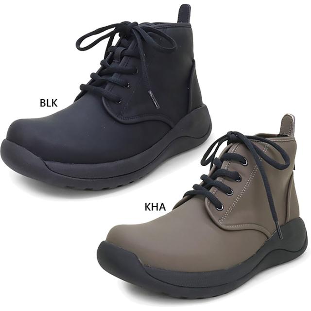 リゲッタ レディース リゲッタカヌー RegettaCanoe レースアップ 防水シューズ スニーカー カジュアルシューズ ハイカット 紐靴 サイドファスナー ブラック 黒 カーキ 送料無料 RegetA CCME008