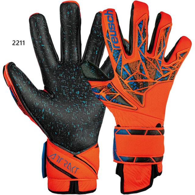 試合用 ロイシュ メンズ レディース アトラクト フュージョンガーディアン サッカー ゴールキーパーグローブ GK手袋 オレンジ 送料無料 reusch 5470985