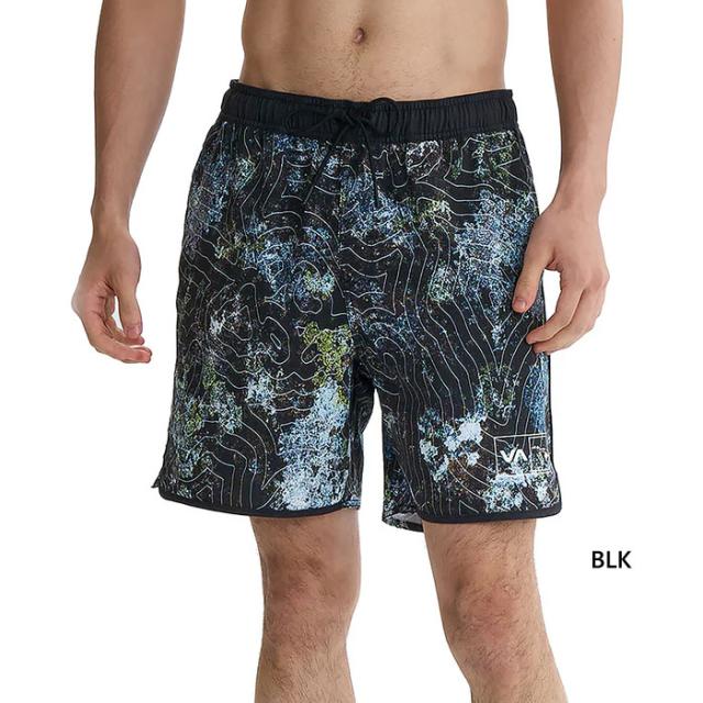ルーカ メンズ ショートパンツ HAWAII YOGGER HYBRID TECH 17 カジュアル水着 サーフトランクス サーフパンツ トランクス マリンスポーツ 海水浴 ブラック 黒 送料無料 RVCA VA BF04A687
