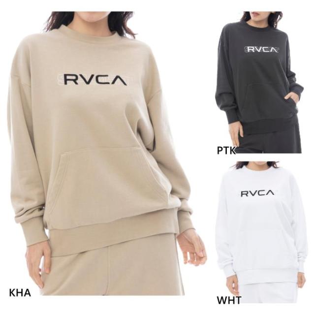 ルーカ レディース トレーナー SPORT CREW カジュアルウェア トップス スウェット ホワイト 白 ブラック 黒 カーキ 送料無料 RVCA VA BF043033