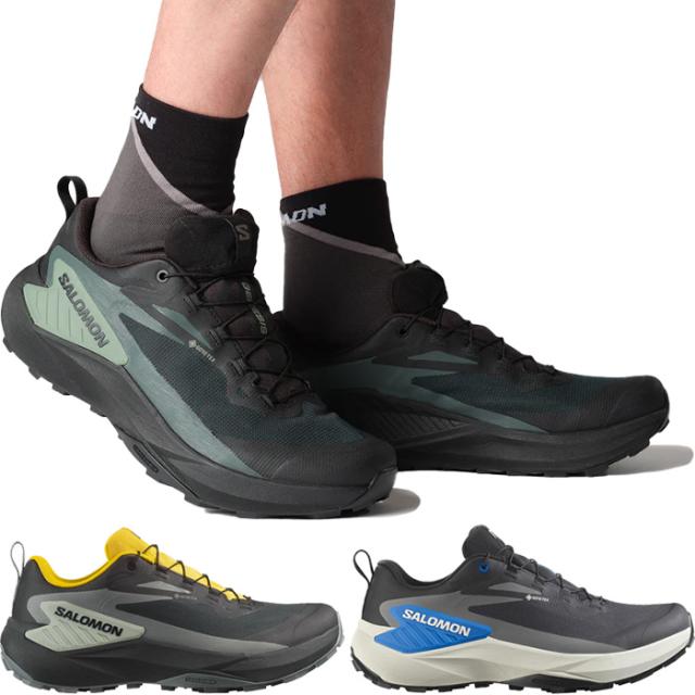 防水 サロモン メンズ ジェネシス ゴアテックス GENESIS GTX 登山靴 山登り シューズ トレイルランニング トレラン ブラック 黒 送料無料 Salomon L47518700 L47807800 L47978000