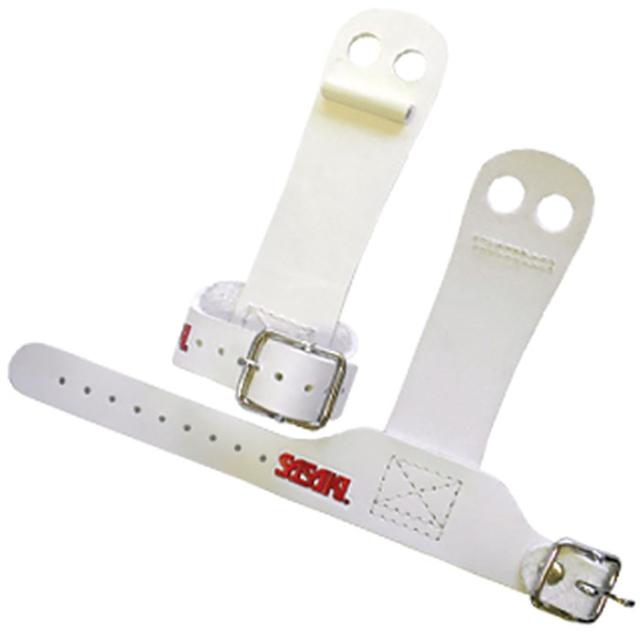 ササキ ジュニア キッズ 鉄棒用 スキルプロテクター 2ツ穴 体操用品 牛皮革 ベルト式2 ホワイト 白 送料無料 SASAKI P114