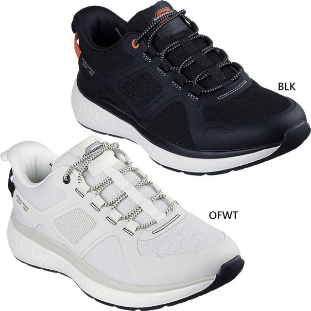 3E相当 幅広 スケッチャーズ メンズ スリップインズ ランサー コバーン LANCER Kobain スニーカー シューズ 紐靴 ローカット ハンズフリーシューズ ブラック 黒 送料無料 SKECHERS 211005