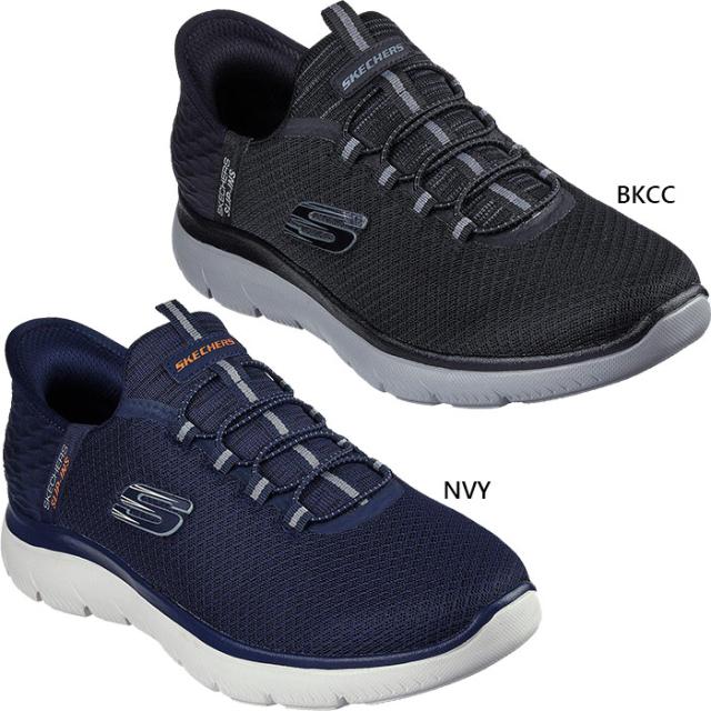 スケッチャーズ メンズ スリップインズ サミッツ - ハイ レンジ SUMMITS- HIGH RANGE スニーカー シューズ スリッポン ハンズフリーシューズ ブラック 黒 ネイビー 送料無料 SKECHERS 232457
