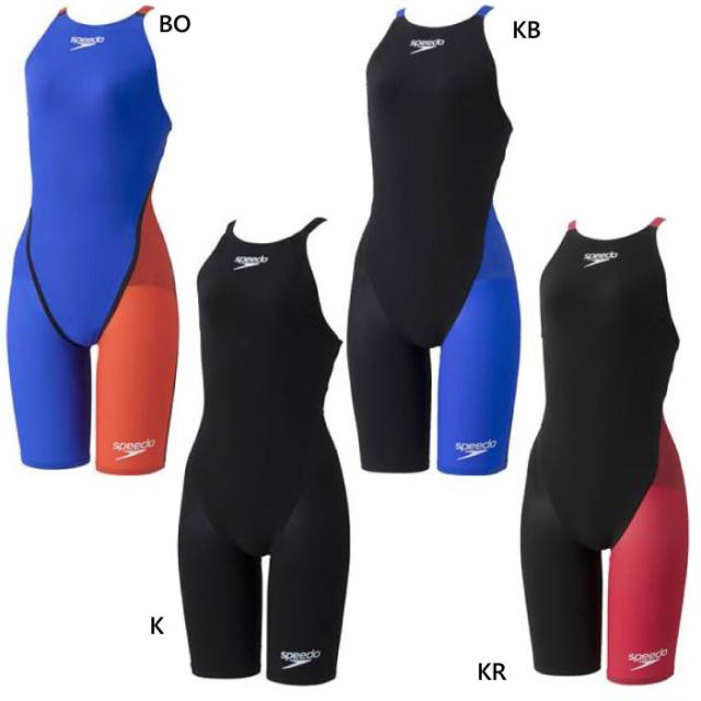 スピード レディース ファストスキンプロスリーオープンバックニースキン Fastskin ProIII Openback Kneeskin スイムウエア 水泳 競泳水着 FINA承認 ブラック 黒 ブルー 青 送料無料 speedo SCW12101F