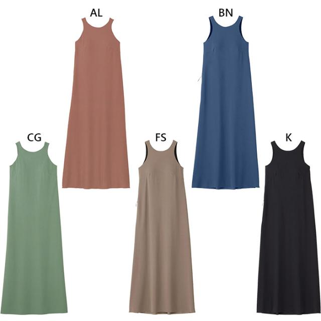 スピード レディース ロングドレスウィズカップ カジュアルウェア ノースリーブ ワンピース ロングスカート ブラック 黒 グリーン 緑 送料無料 speedo SAW62430