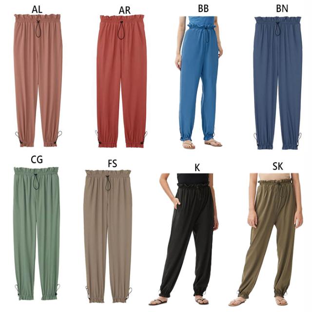 スピード レディース ステイフィットギャザーパンツ カジュアルウェア ズボン ボトムス UVカット ブラック 黒 ブルー 青 ベージュ グリーン 緑 送料無料 speedo SFW92331