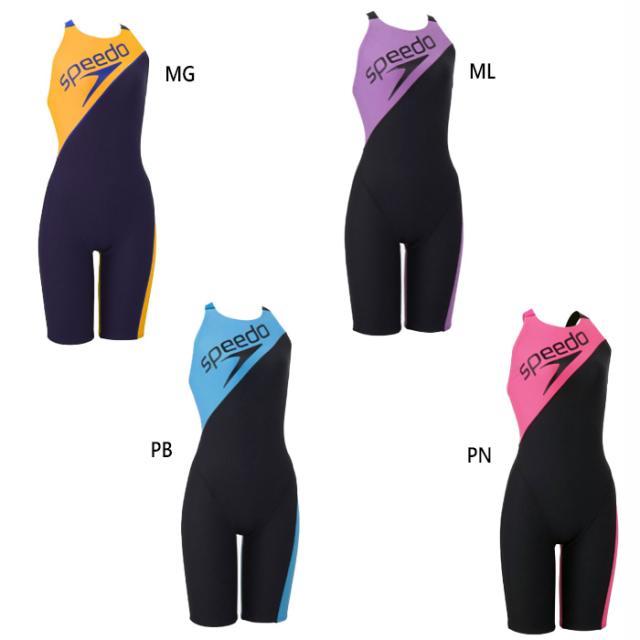 スピード レディース パネルターンズニースキン スイムウエア スイミング 水泳 競泳水着 練習用 ブルー 青 ピンク パープル 紫 送料無料 speedo STW12503