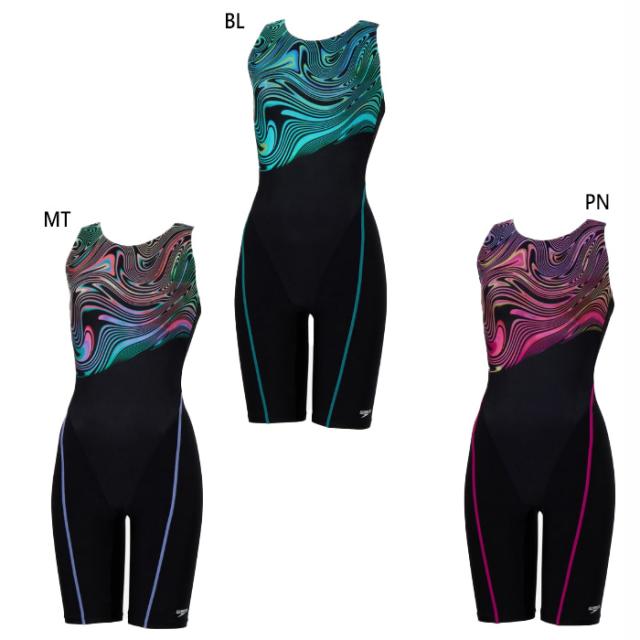 スピード レディース アクアラバルースンニースキン スイムウエア スイミング 水泳 フィットネス水着 ブルー 青 ピンク 送料無料 speedo SFW12568