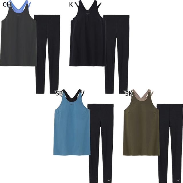 スピード レディース エアパロング スイムウエア スイミング 水泳 フィットネス水着 ブラック 黒 グレー ブルー 青 カーキ 灰色 送料無料 speedo SFW22561