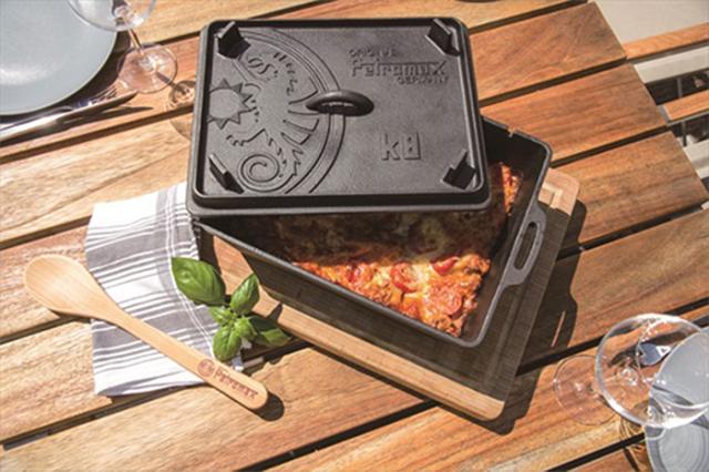 5.5L スター商事 メンズ レディース ローフパン k8 アウトドア用品 スキレット 箱型 パン ケーキ キャンプ バーベキュー 送料無料 12841