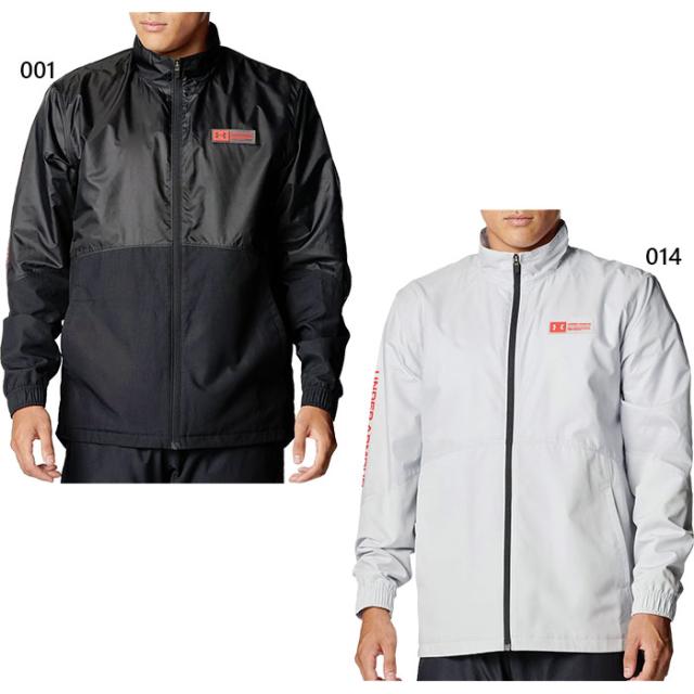 アンダーアーマー メンズ トリコット ラインド ウーブン ジャケット フィットネス トレーニングウェア トップス アウター ブラック 黒 グレー 灰色 送料無料 UNDER ARMOUR 6007739