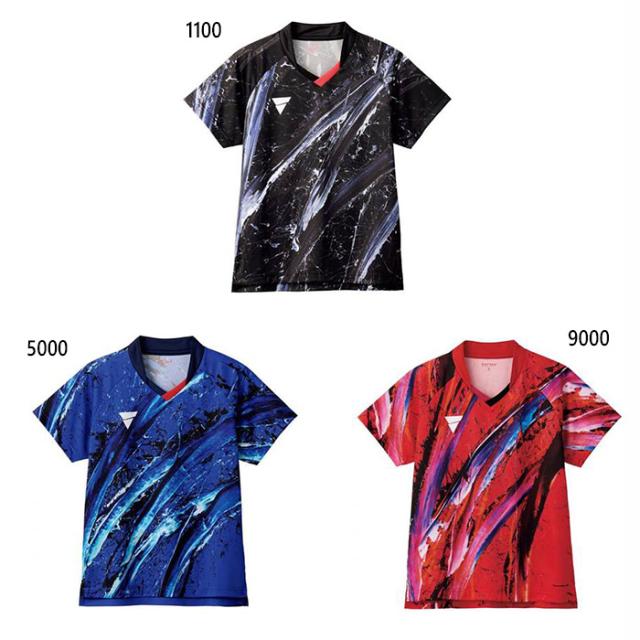 ビクタス レディース V-OLGS430 卓球ウェア トップス 半袖 グレー ブルー レッド 青 赤 灰色 送料無料 VICTAS 512407