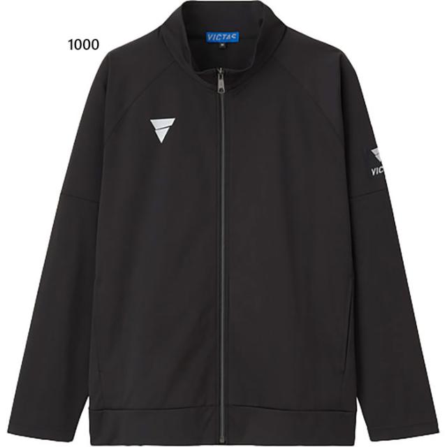 ビクタス メンズ レディース V-JJ509 ジャージジャケット 卓球ウェア トップス ジャージ アウター 長袖 ブラック 黒 送料無料 VICTAS 542501