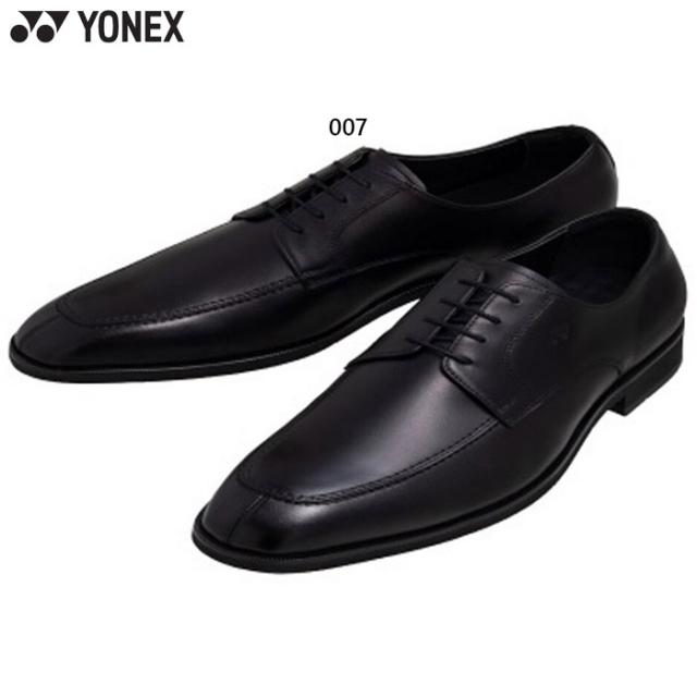 3.5E幅 ヨネックス メンズ パワークッション ビジネスシューズ 外羽根 Uチップ ビジネス コンフォート 冠婚葬祭 ブラック 黒 送料無料 YONEX MB06