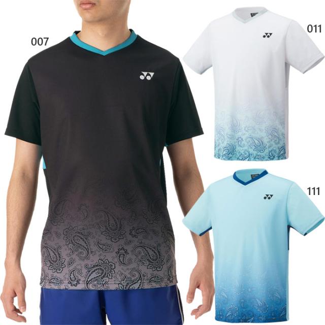 ヨネックス メンズ レディース ゲームシャツ フィットスタイル テニス バドミントンウェア トップス 半袖Tシャツ ホワイト 白 ブラック 黒 ...