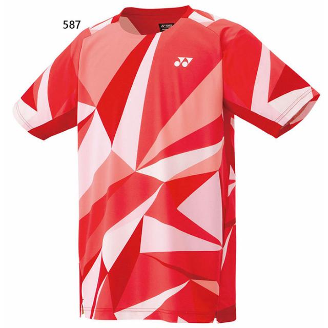 ヨネックス メンズ レディース ユニゲームシャツ テニス バドミントンウェア トップス 半袖Tシャツ レッド 赤 送料無料 YONEX 10623