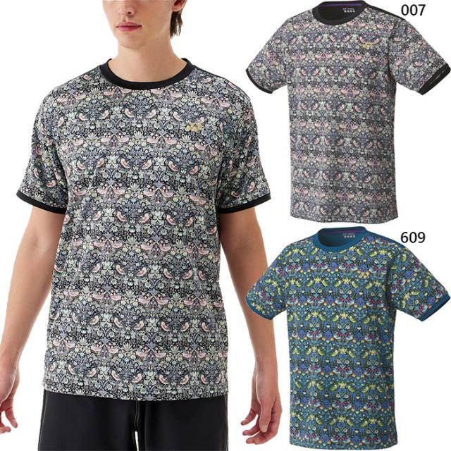 ヨネックス メンズ レディース ユニゲームシャツ フィットスタイル テニス バドミントンウェア トップス 半袖 吸汗速乾 ブラック 黒 送料無料 YONEX 10682