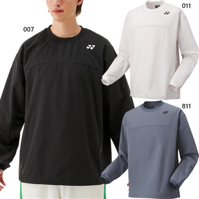 ヨネックス メンズ レディース ユニトレーナー テニス バドミントンウェア トップス 長袖 吸汗速乾 UVカット ホワイト 白 ブラック 黒 グレー 灰色 送料無料 YONEX 30105