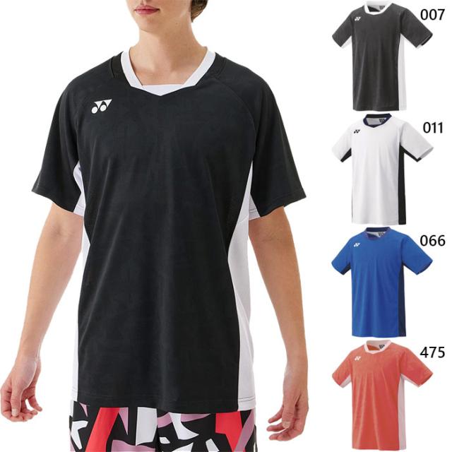 ヨネックス メンズ ゲームシャツ テニス バドミントンウェア トップス 半袖 ホワイト 白 ブラック 黒 ブルー レッド 青 赤 送料無料 YONEX 10634