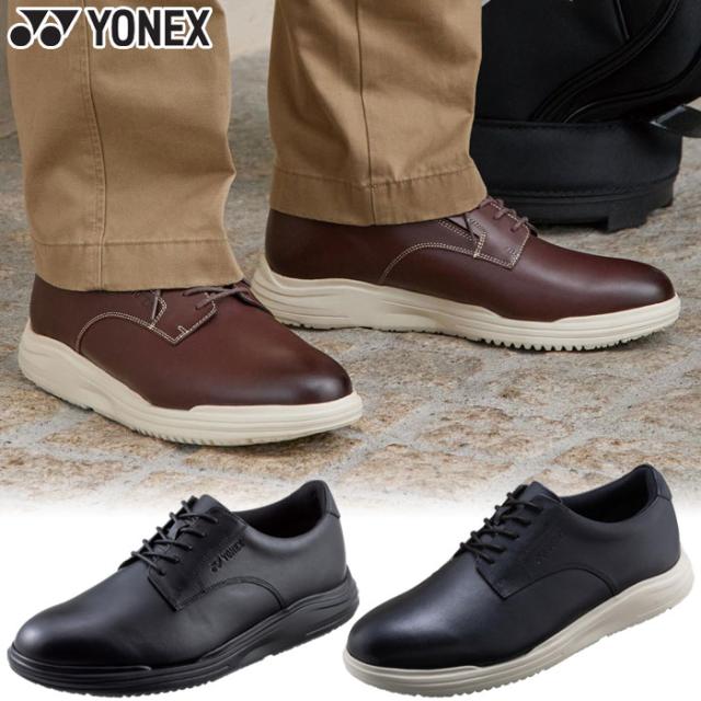3.5E幅 ヨネックス メンズ パワークッション M126 ウォーキングシューズ 旅行 散歩 撥水 フォーマル ブラック 黒 ブラウン 茶色 送料無料 YONEX SHWM126