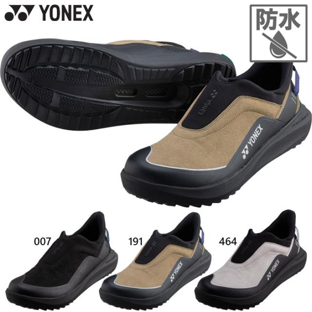 3.5E幅 ヨネックス メンズ レディース パワークッション129 ウォーキングシューズ ハンズフリーシューズ 防水 旅行 散歩 スニーカー シューズ スリッポン ブラック 黒 グレー グリーン 灰色 緑 送料無料 YONEX SHW129