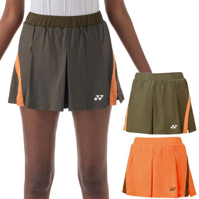 ヨネックス レディース ショートパンツ テニス バドミントンウェア ボトムス UVカット 吸汗速乾 ブラウン オレンジ 茶色 送料無料 YONEX 25097