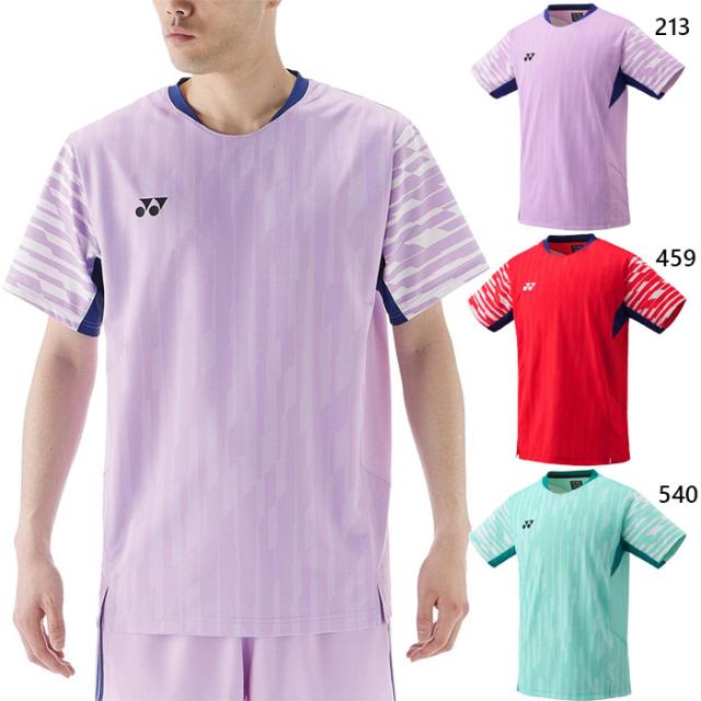 ヨネックス メンズ レディース ゲームシャツ テニス バドミントンウェア トップス 半袖Tシャツ ブルー レッド 青 赤 送料無料 YONEX 10644