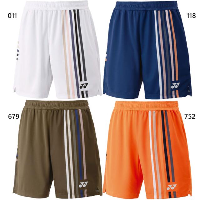 ヨネックス メンズ ニットハーフパンツ テニス バドミントンウェア ボトムス UVカット ホワイト 白 ブルー ブラウン 青 オレンジ 茶色 送料無料 YONEX 15205